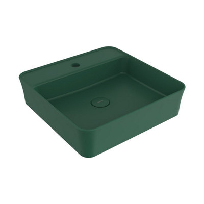 Sottile Slim Line Countertop Basin - 45x45cm 1TH, G.Mandarin Yellow