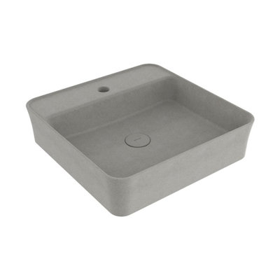 Sottile Slim Line Countertop Basin - 45x45cm 1TH, M.Concrete