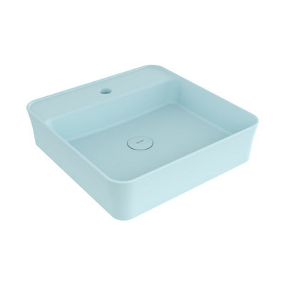 Sottile Slim Line Countertop Basin - 45x45cm 1TH, M.Ice Blue