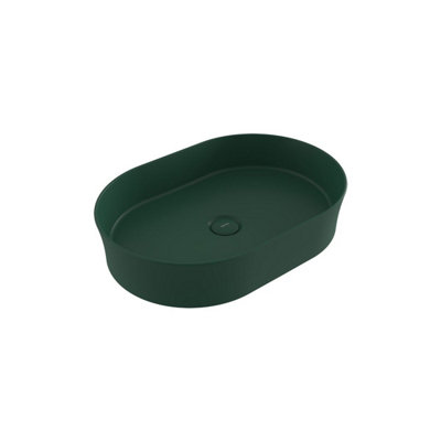 Sottile Slim Line Countertop Basin - 55x38cm, 0TH M.Green