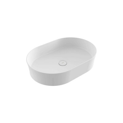 Sottile Slim Line Countertop Basin - 55x38cm, 0TH M.White