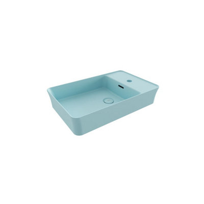 Sottile Slim Line Countertop Basin - 64x40cm 1TH, M.Ice Blue