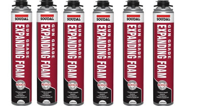 Soudal B3 Expanding Foam Gun Grade 750ml Pack of 6