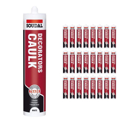 Soudal Decorators Caulk Gap Filler White 300ml Pack of 24