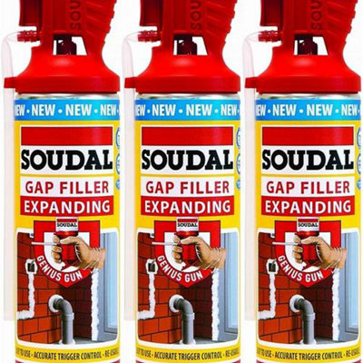Soudal Genius Gun Gap Filler 500ml Expanding Foam 500ml (123895) (Pack ...