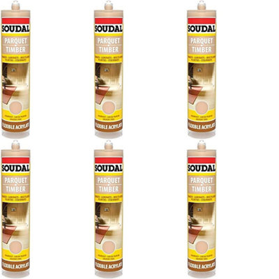 Soudal Parquet Joint Sealant 300ml Laminate Wooden Medium Oak (125589 ...
