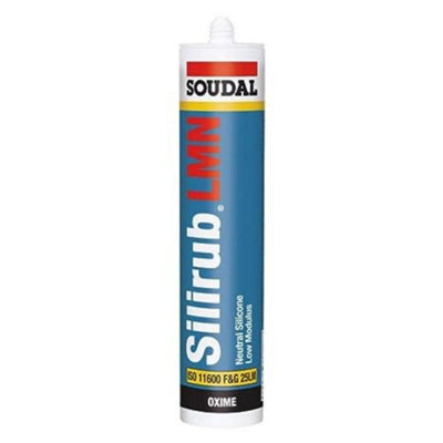 Soudal Silirub LMN Neutral Silicone Sealant - 300ml - Black | DIY at B&Q