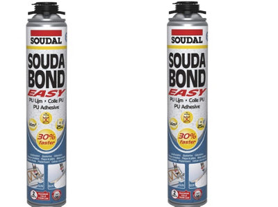 Soudal Soudabond Plasterboard Adhesive Gun 750ml Pack of 2