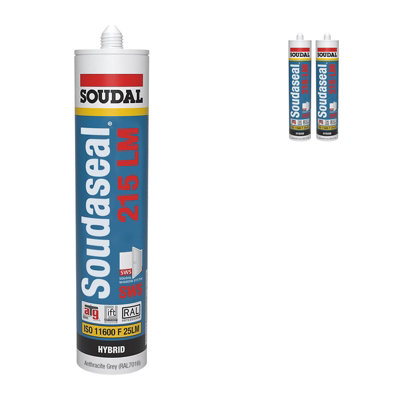 Soudal Soudaseal 215 LM SWS Sealant (2 Pack) - Anthracite Grey