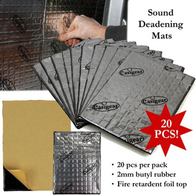 Sound Deadening Proofing Mat 10pcs Butyl Car/Van Vibration Damping
