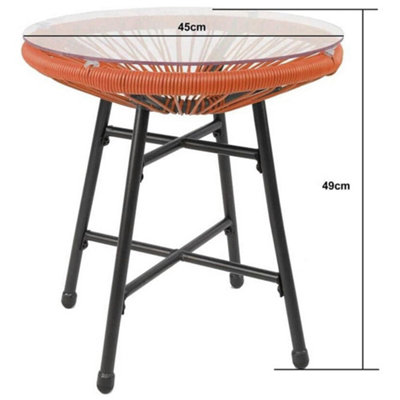 Southbury Designer Egg String Chair Bistro Garden Set Orange