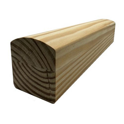 Southern Yellow Pine Handrail Contemporary 4.2m - No Groove UK ...