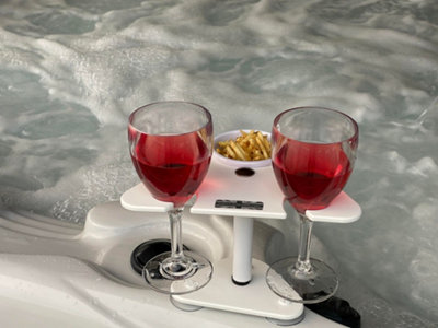 Spa Bar by Carabarlife Suction Drinks Glass Holder with Wine Glasses ...