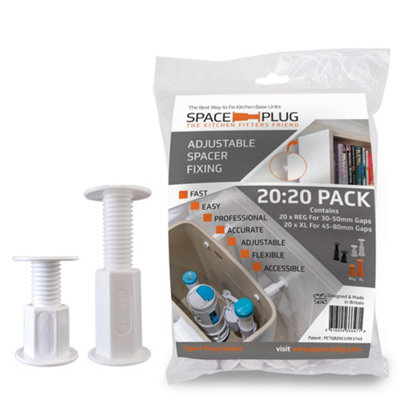 SPACE-PLUG 20 REGULAR + 20 XL WHITE