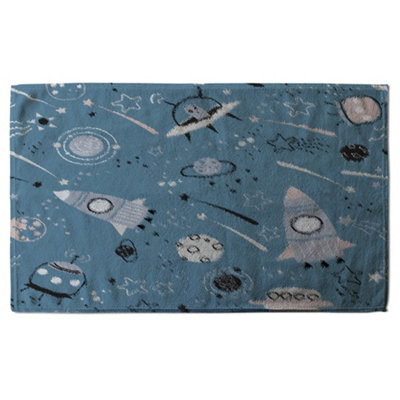 spaceships and planets with stars (Bath Towel) / Default Title | DIY at B&Q