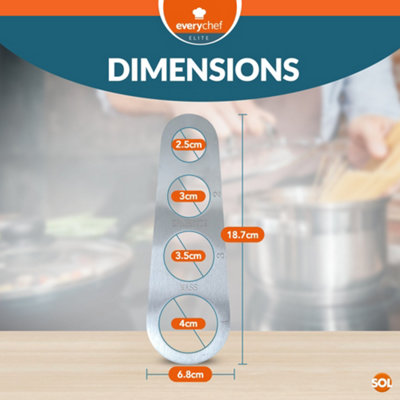 Spaghetti Measure Tool - 1 to 4 Serving Portion Stainless Steel Pasta ...