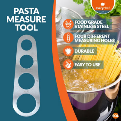 Spaghetti Measure Tool - 1 to 4 Serving Portion Stainless Steel Pasta ...