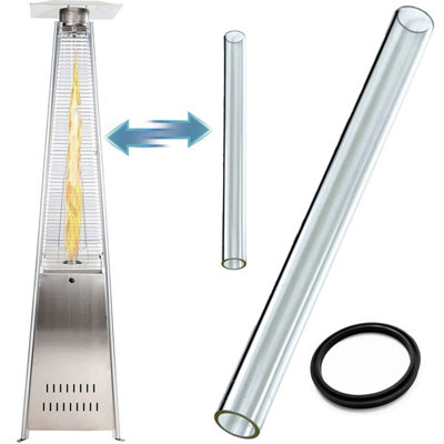 Spare Replacement Glass Tube Only 125 x 10cm for Standing Gas Heater ...