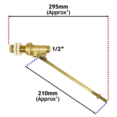 SPARES2GO 1/2" Ball Valve Part 1 High Pressure Side Entry Toilet ...