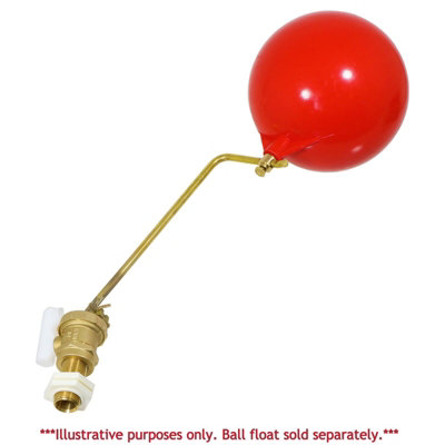SPARES2GO 1/2" Ball Valve Part 2 Low Pressure Side Entry Toilet Cistern ...