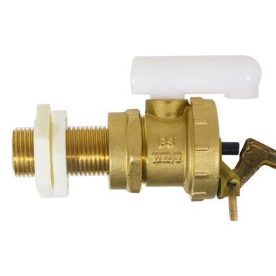 SPARES2GO 1/2" Ball Valve Part 2 Low Pressure Side Entry Toilet Cistern ...
