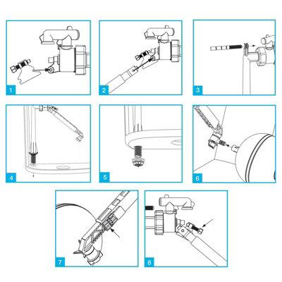 SPARES2GO 1/2" Bottom Entry Valve Straight Toilet Cistern Filling Inlet ...