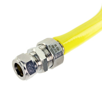 SPARES2GO 1/2 Inch Gas Hob Supply Pipe Connector Hose 1 Metre Kitemark ...