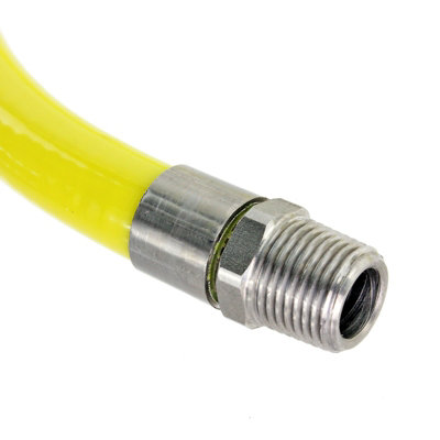 SPARES2GO 1/2 Inch Gas Hob Supply Pipe Connector Hose 1 Metre Kitemark ...