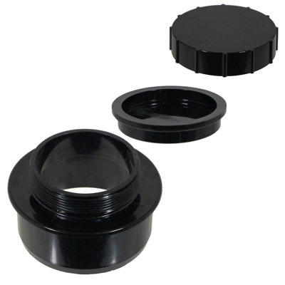 SPARES2GO 110mm Screwed Access Cap Ring Seal Soil System Vent Pipe Push ...
