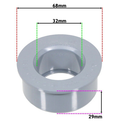 SPARES2GO 110mm Soil Pipe Reducer + 32mm 40mm 50mm Boss Adaptor Solvent ...