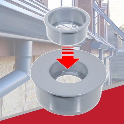 SPARES2GO 110mm Soil Pipe Reducer + 50mm Boss Adaptor Solvent Weld ...