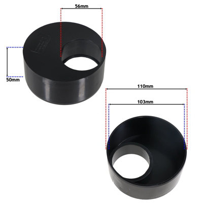 SPARES2GO 110mm to 56mm (50mm) Solvent Weld Soil System Waste Pipe ...