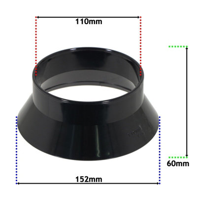 SPARES2GO 110mm Weathering Collar Soil Solvent Weld Pipe Roof Vent ...