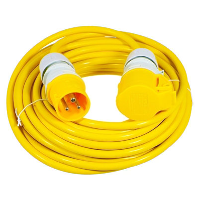 SPARES2GO 16A Extension Lead 14m 110V 2.5mm Heavy Duty Power Cable Cord ...
