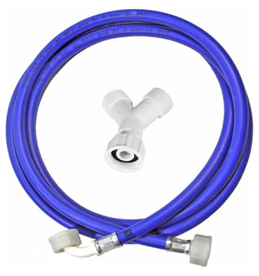 SPARES2GO 2.5m Hose and Y Piece Connector Inlet Splitter for Appliance ...
