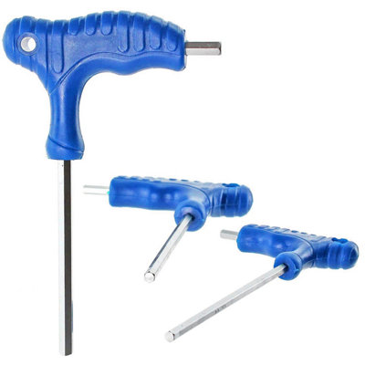 SPARES2GO 20 Piece T Handle Imperial SAE + Metric Hex Allen Key CR-V ...