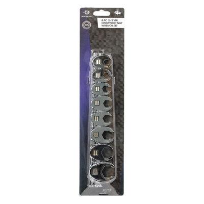 SPARES2GO 3/8" Drive Head Crows Foot Metric Wrench Set (10mm 11mm 13mm ...