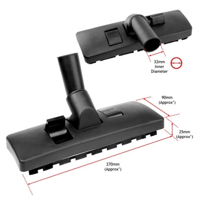 SPARES2GO 32mm Floor Brush Head Tool compatible with Nilfisk Vacuum ...