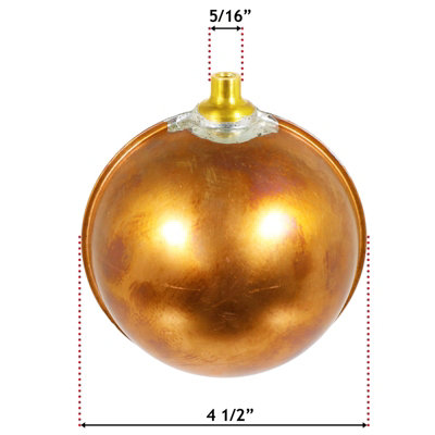 SPARES2GO 4 1/2" Copper Ball Float Toilet Cistern Water Tank Ballcock ...
