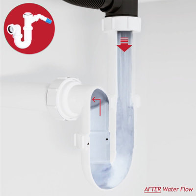 SPARES2GO 40mm Telescopic Sink Trap Kitchen Washing Machine Dishwasher ...