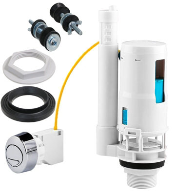 SPARES2GO Adjustable Dual Flush Toilet Valve Concealed Cistern with ...
