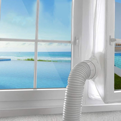 SPARES2GO Air Con Window Seal Kit Portable AC Air Conditioning Zip Hose ...