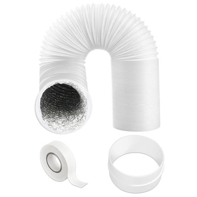SPARES2GO Air Conditioner Hose Pipe PVC Duct Extension Kit (6m, 5 ...