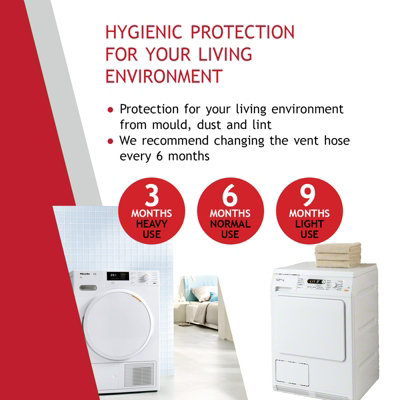 SPARES2GO Air Conditioning Duct Hose 6" PVC Flexible Vent Pipe 152mm 3 ...