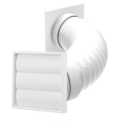 SPARES2GO Air Conditioning External Vent Kit 4" 5" 6" 100mm 125mm 150mm ...
