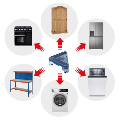 SPARES2GO Appliance Roller Lifter Wheels for Fridge Freezer ...