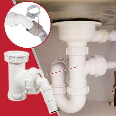 SPARES2GO Appliance Trap Adaptor 40mm 1 1/2" Washing Machine Dishwasher ...