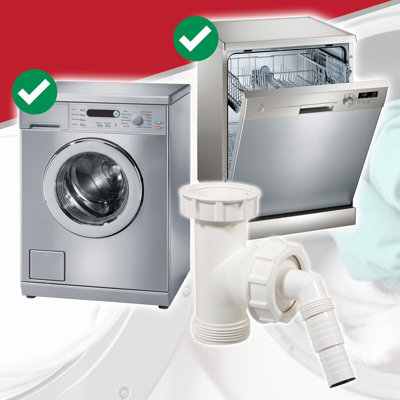 SPARES2GO Appliance Trap Adaptor 40mm 1 1/2" Washing Machine Dishwasher ...