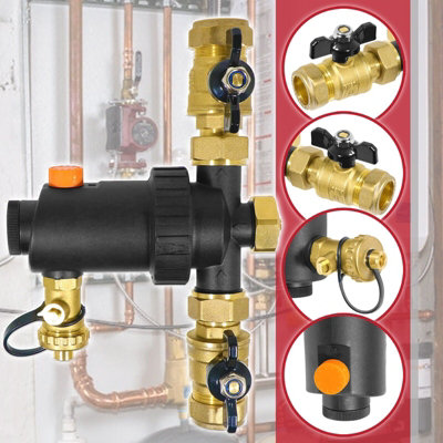 SPARES2GO Boiler Filter 22mm Inline Magnetic Mini Central Heating ...