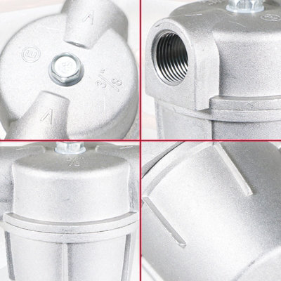 SPARES2GO Boiler Filter 3/8" Aluminium Inline Central Heating Oil Fired ...